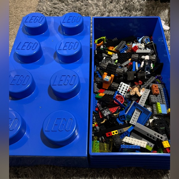 Lego | Toys | Lego 8stud Storage Brickblue W Legos | Poshmark